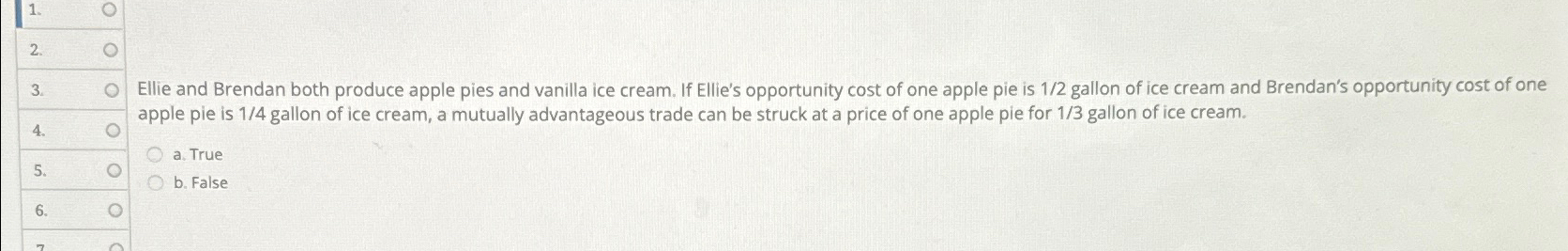Solved Ellie and Brendan both produce apple pies and vanilla | Chegg.com