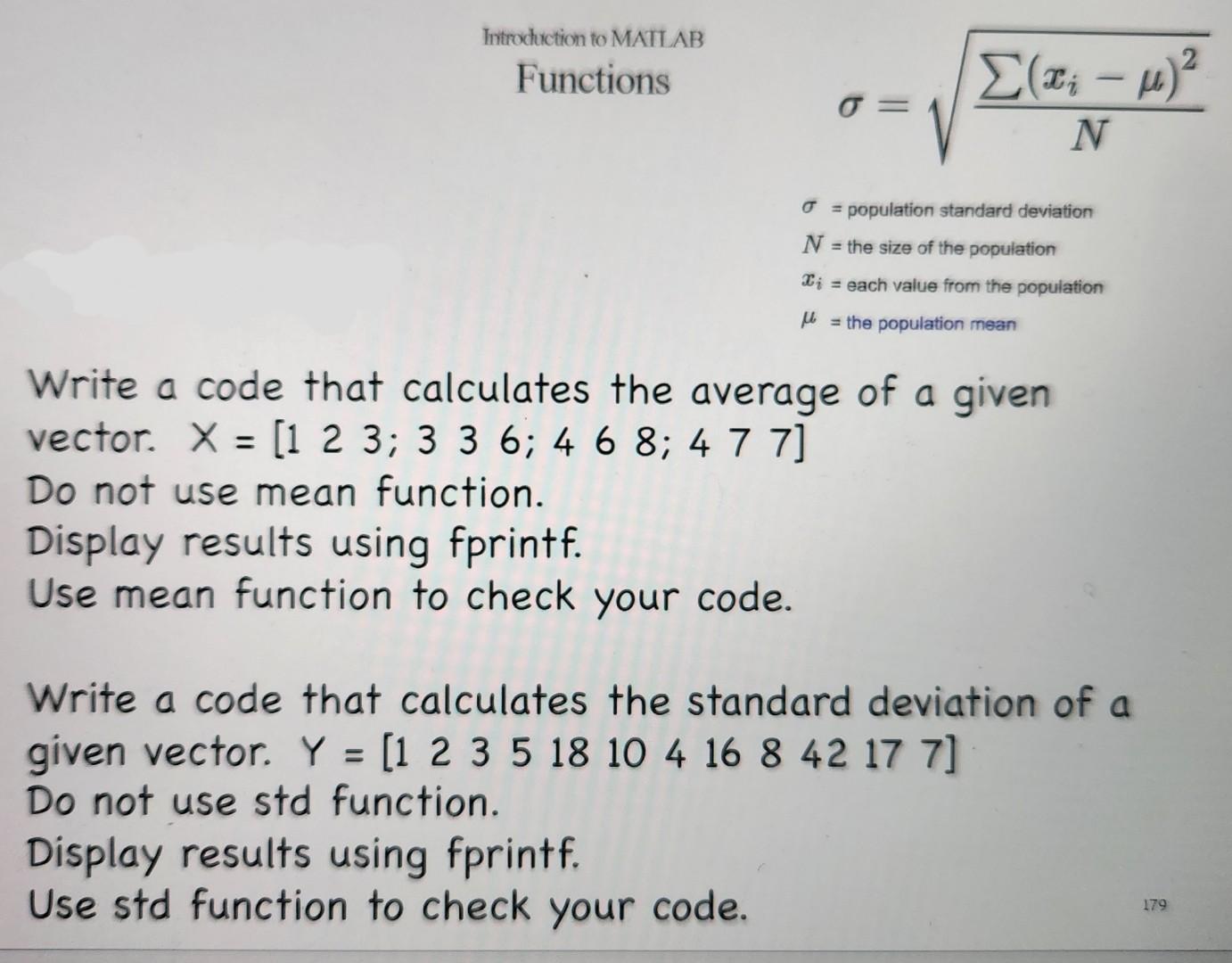 Solved σ= population standard deviation N = the size of the | Chegg.com