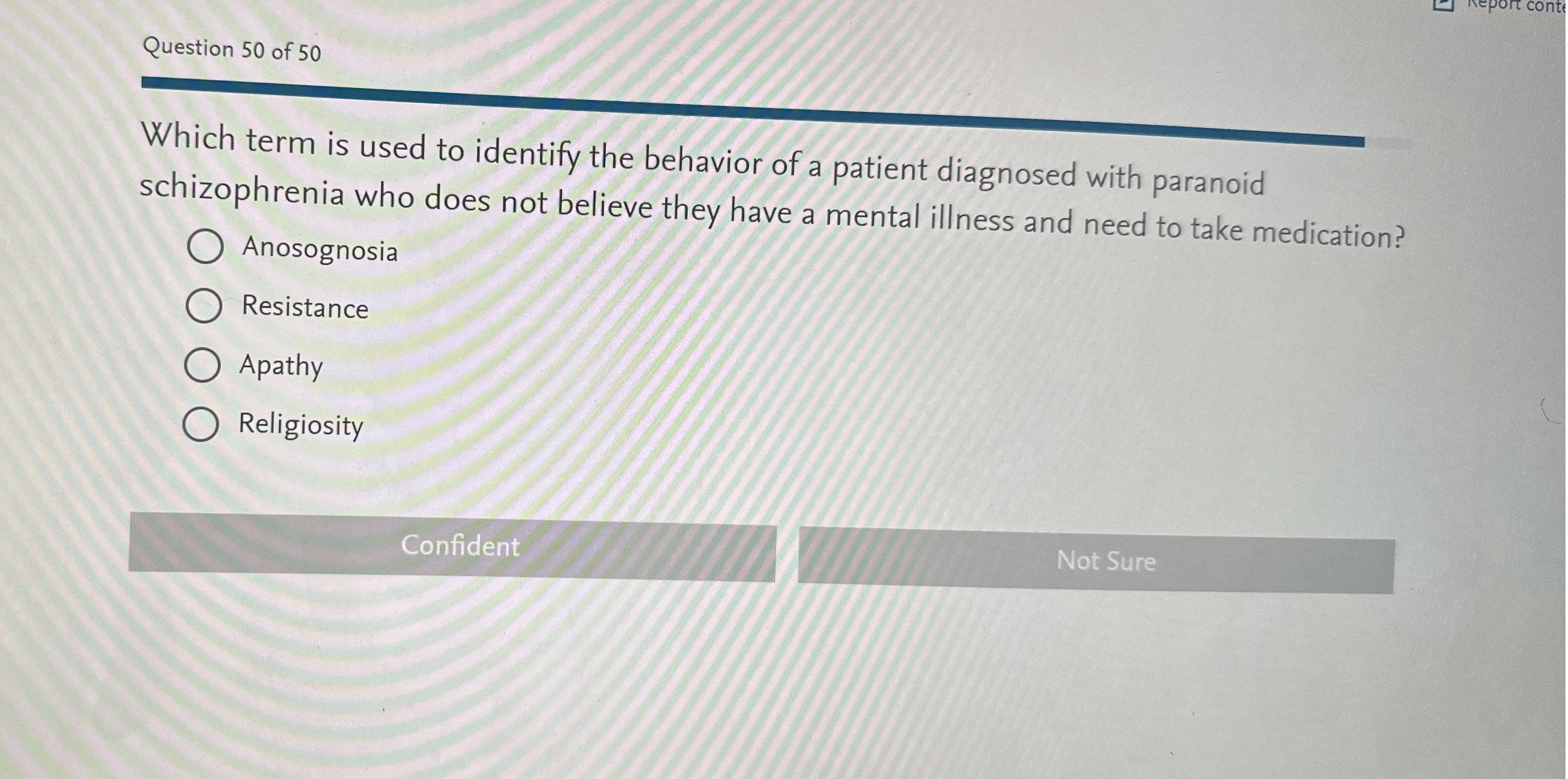 Solved Question 50 ﻿of 50Which term is used to identify the | Chegg.com