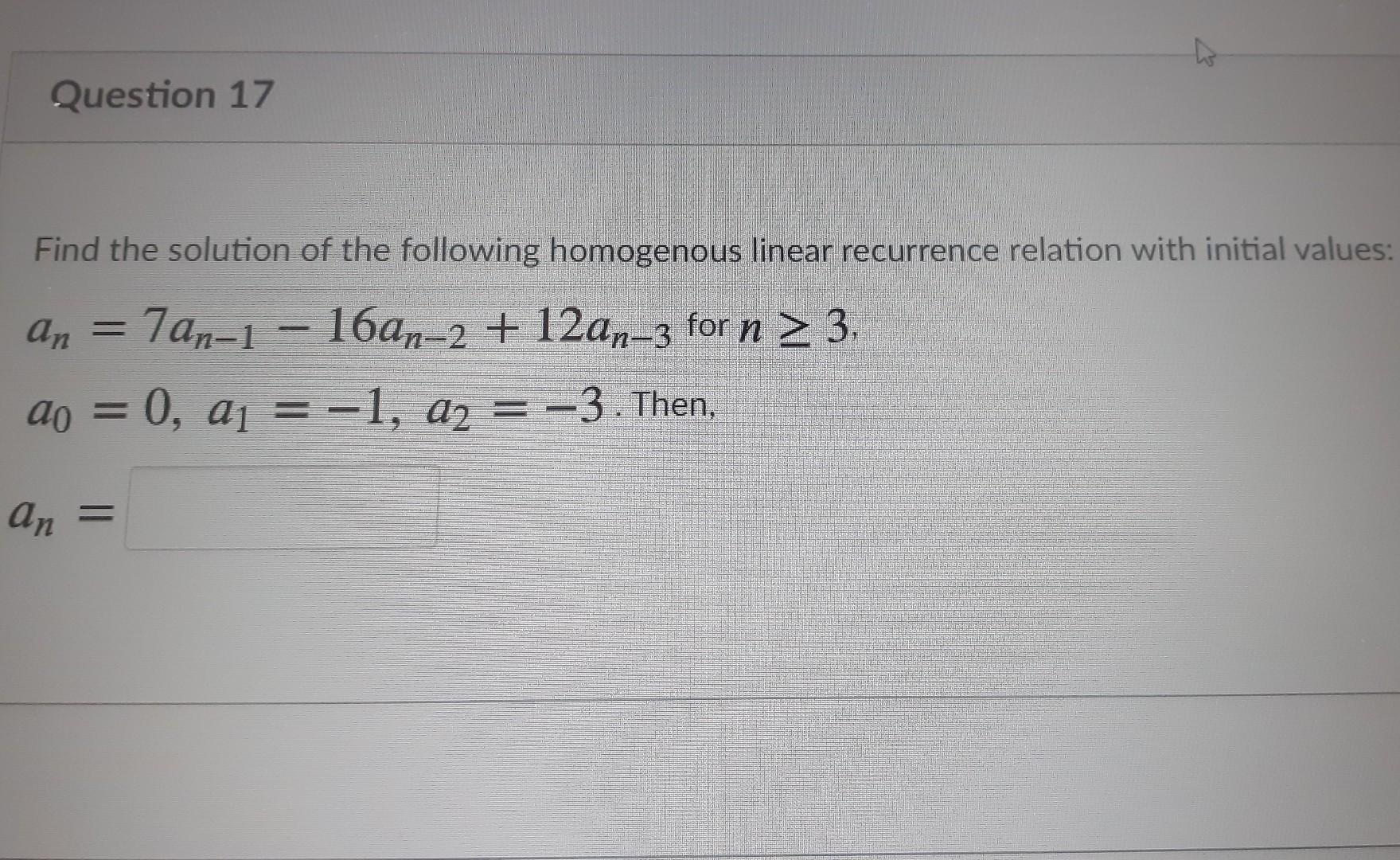 Solved Find the solution of the following homogenous linear | Chegg.com