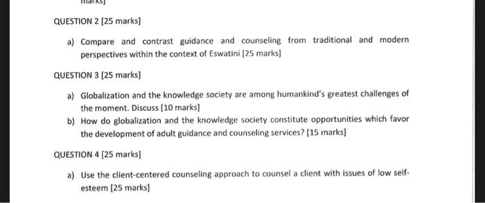 Solved QUESTION 2 [25 marks] a) Compare and contrast | Chegg.com