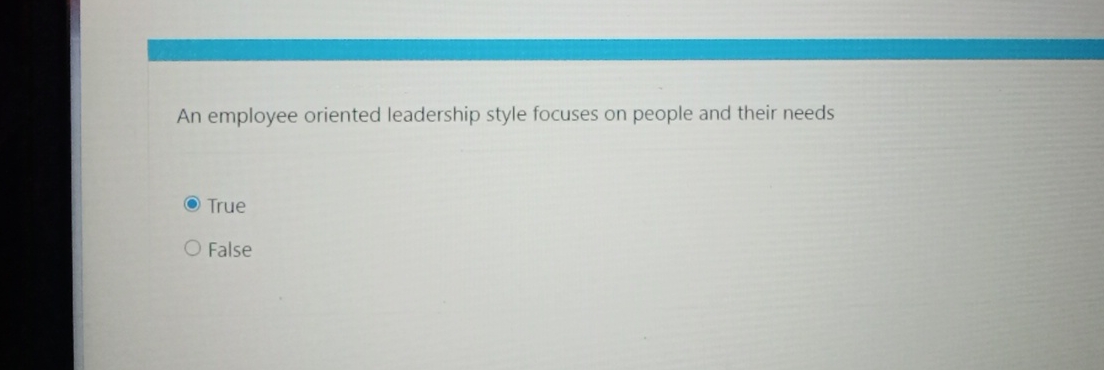 Solved An employee oriented leadership style focuses on | Chegg.com