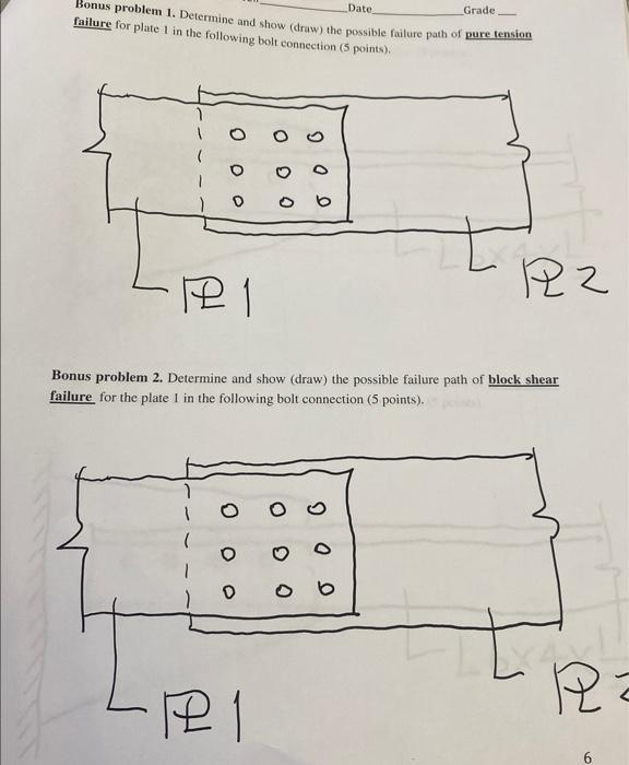 Solved Grade failure for plate I in the followine and show | Chegg.com