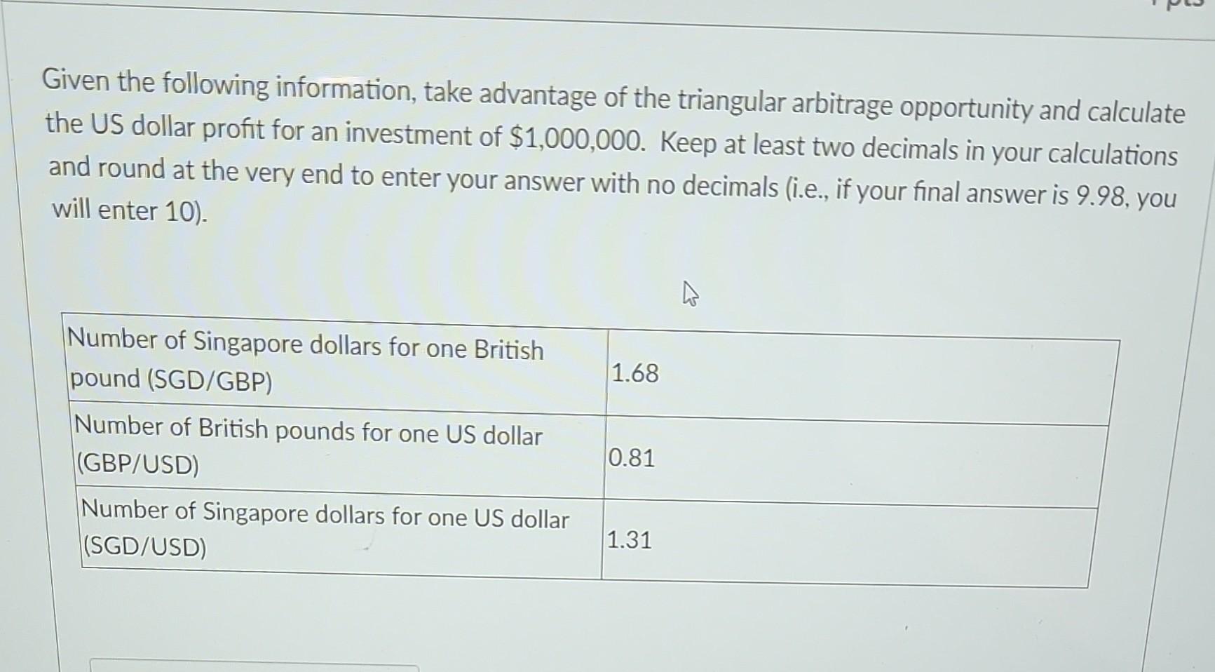 Solved Given the information below, what is the cross-rate | Chegg.com