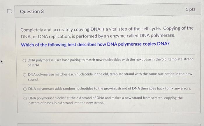 Solved Question 3 1 pts Completely and accurately copying | Chegg.com