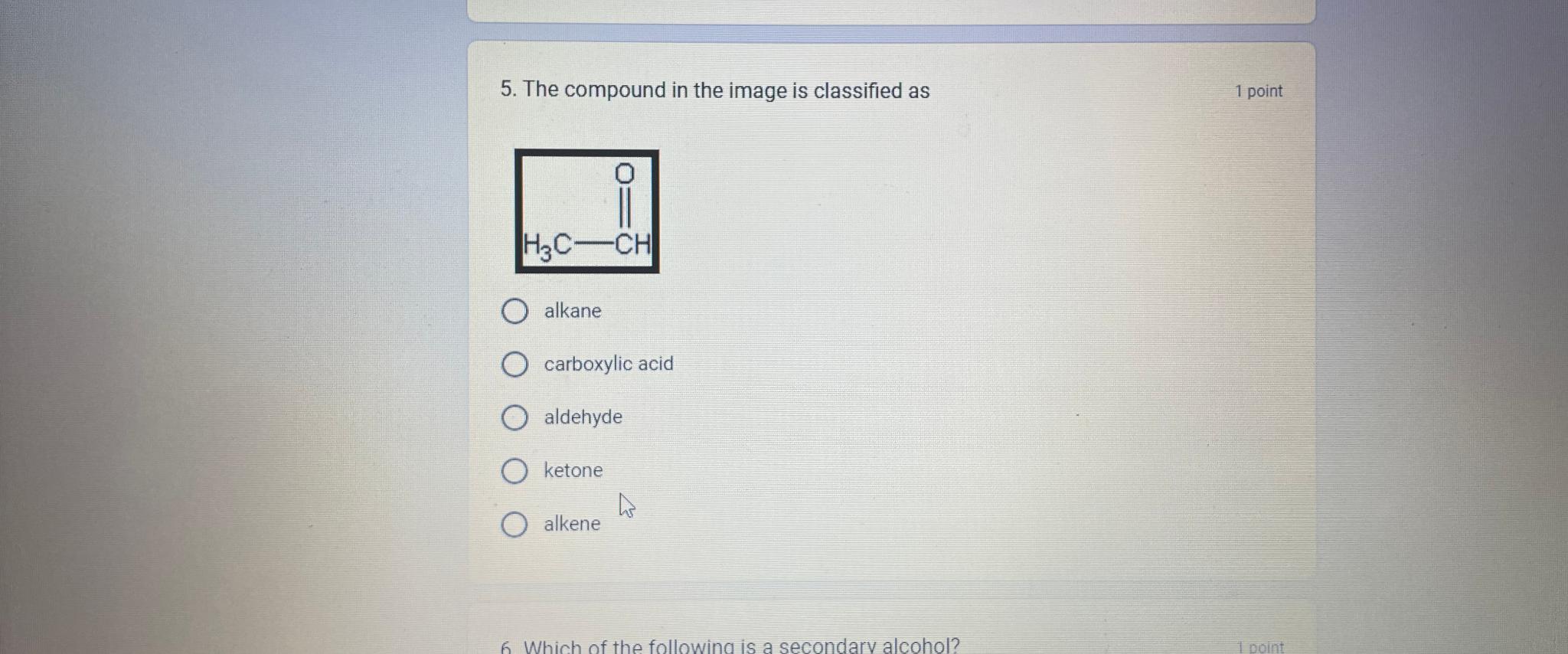 Solved The compound in the image is classified as1 | Chegg.com
