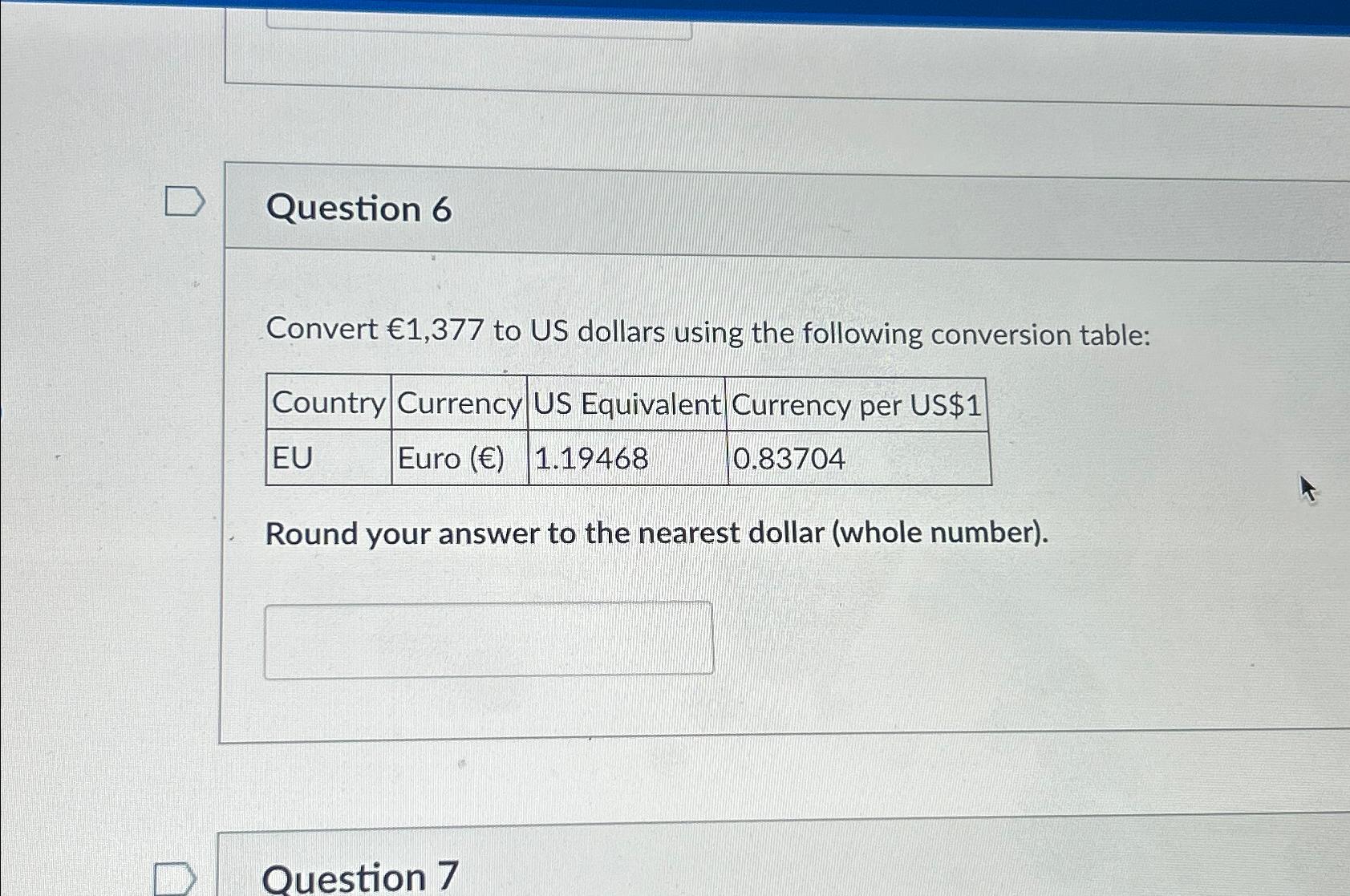 1377 Euros To Dollars