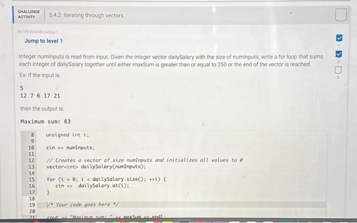 Solved whst is the code? c++ only do /* Your code goes | Chegg.com