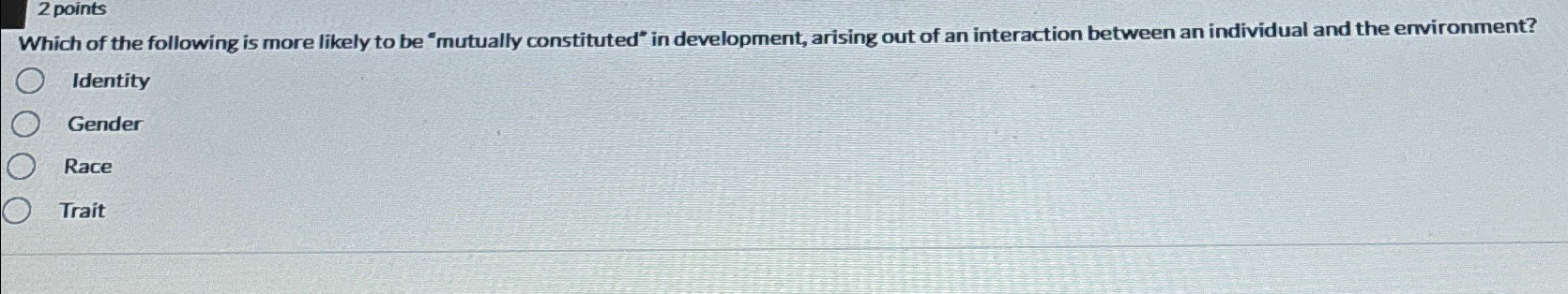Solved 2 ﻿pointsWhich of the following is more likely to be | Chegg.com