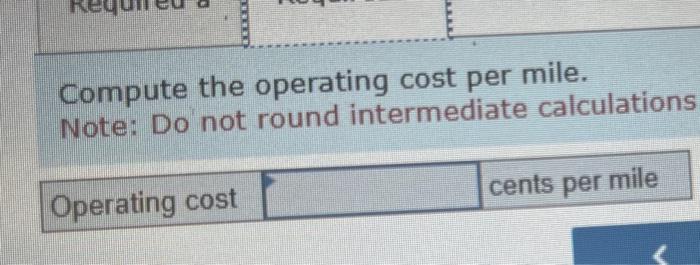 Solved Problem 8-8 Calculating Motor Vehicle Operating Costs | Chegg.com