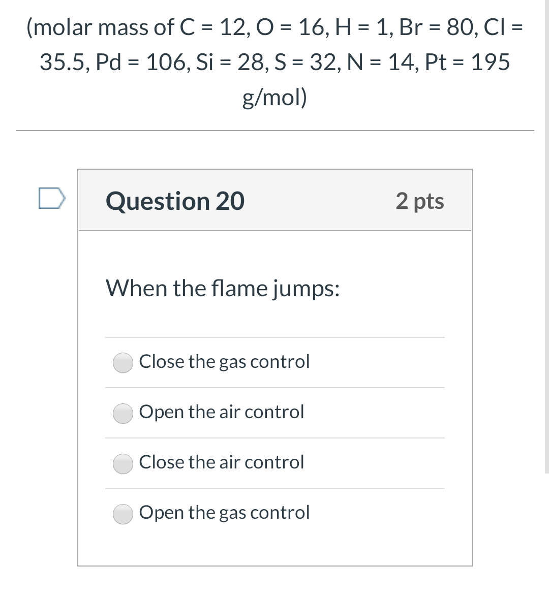 (molar mass of C = 12,0 = 16, H = 1, Br = 80, CI = | Chegg.com