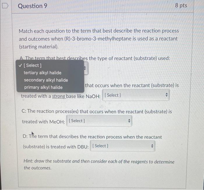 Solved Match each question to the term that best describe | Chegg.com