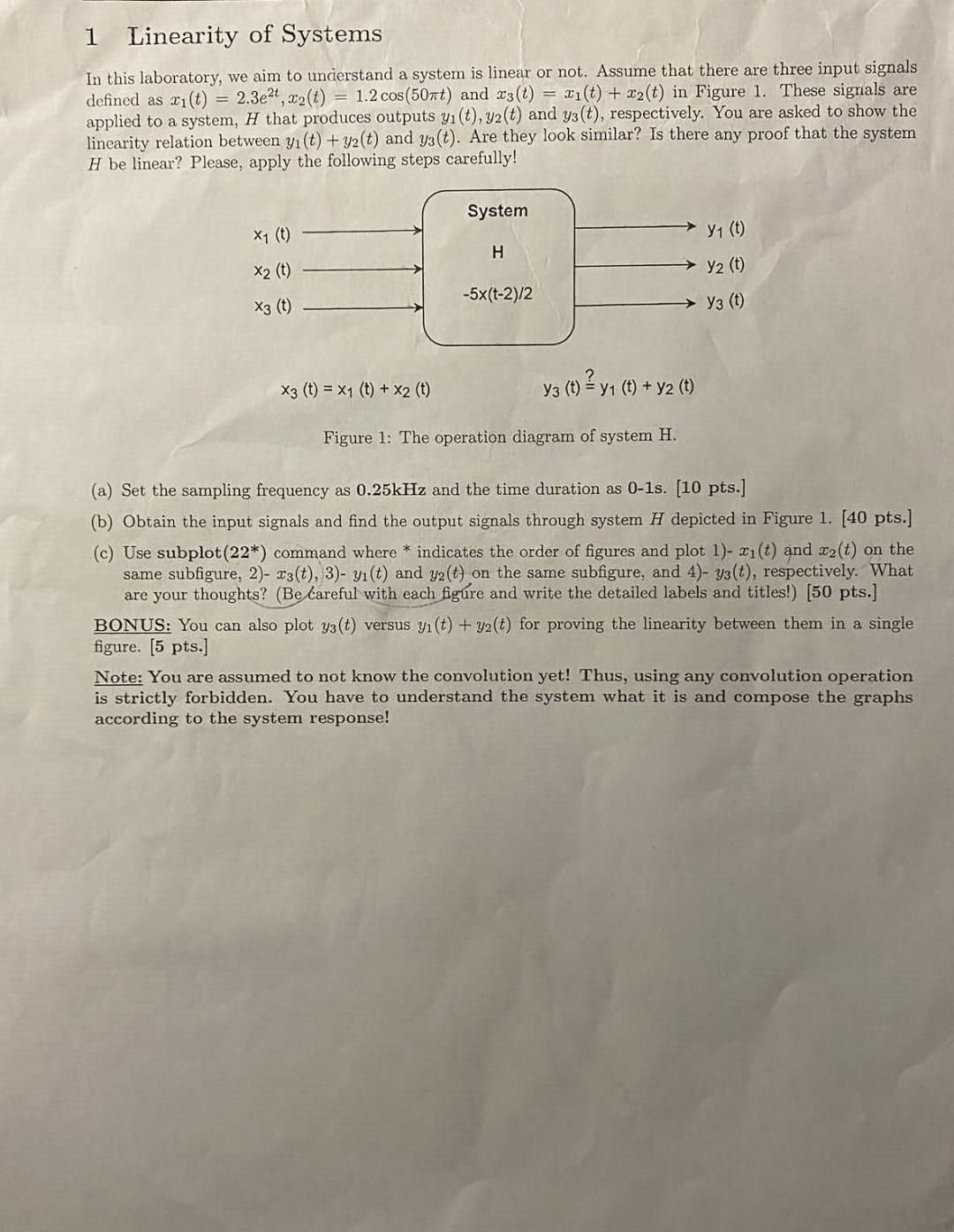 In this laboratory, we aim to uncierstand a system is | Chegg.com