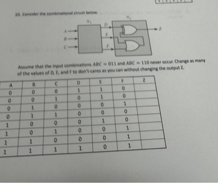 Solved 16. Coniter the combinatienal circuit below. Assume | Chegg.com