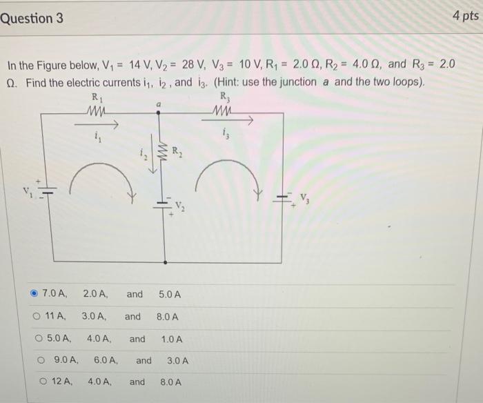 Solved In the Figure below, V1=14 V1 V2=28 V1 V3=10 | Chegg.com