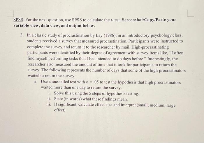 Solved SPSS: For the next question, use SPSS to calculate | Chegg.com