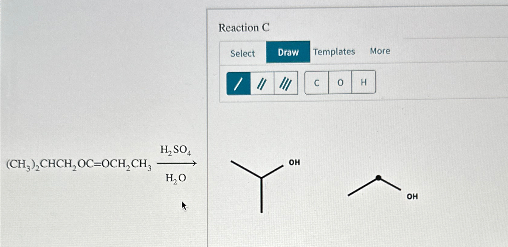 Solved Reaction Cdraw the products formed when each ester is | Chegg.com