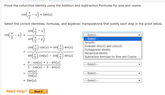 Solved Prove the cofunction identity using the Addition and | Chegg.com