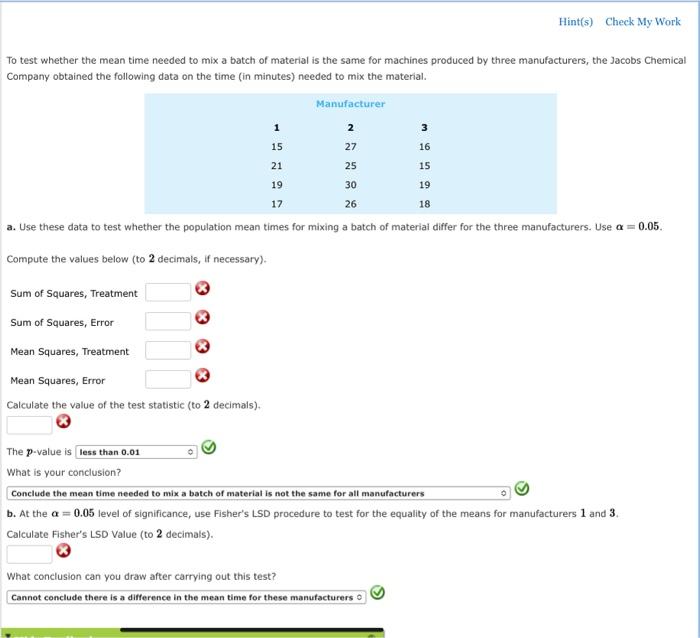 In a completely randomized design, seven experimental | Chegg.com