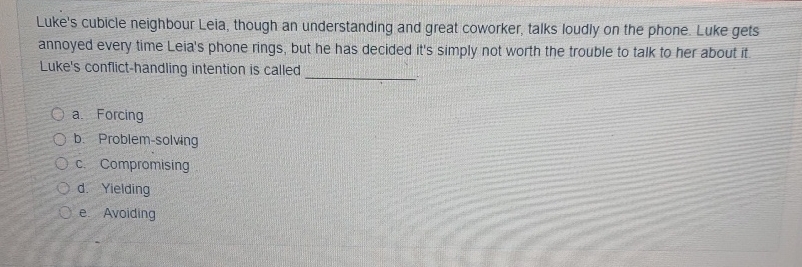 Solved Luke's cubicle neighbour Leia, though an | Chegg.com