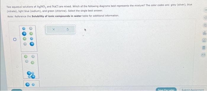 Solved Two aqueous solutions of AgNO3 and NaCl are mixed. | Chegg.com