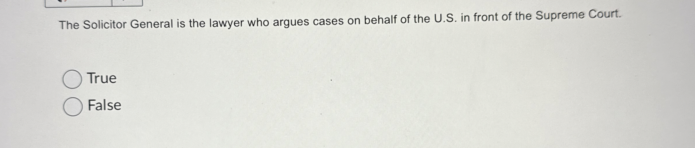 Solved The Solicitor General is the lawyer who argues cases | Chegg.com