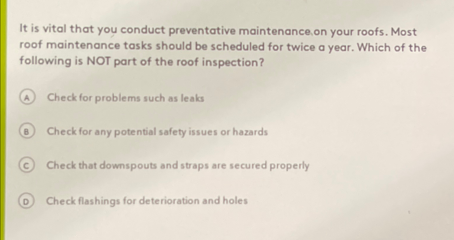 Solved It is vital that you conduct preventative maintenance | Chegg.com