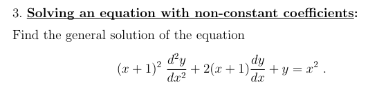 Solving an equation with non-constant | Chegg.com