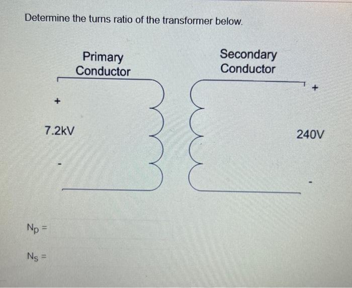 Solved Determine the turns ratio of the transformer below. | Chegg.com