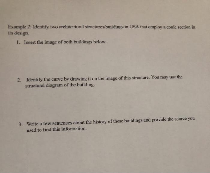 Example 2: Identify two architectural | Chegg.com