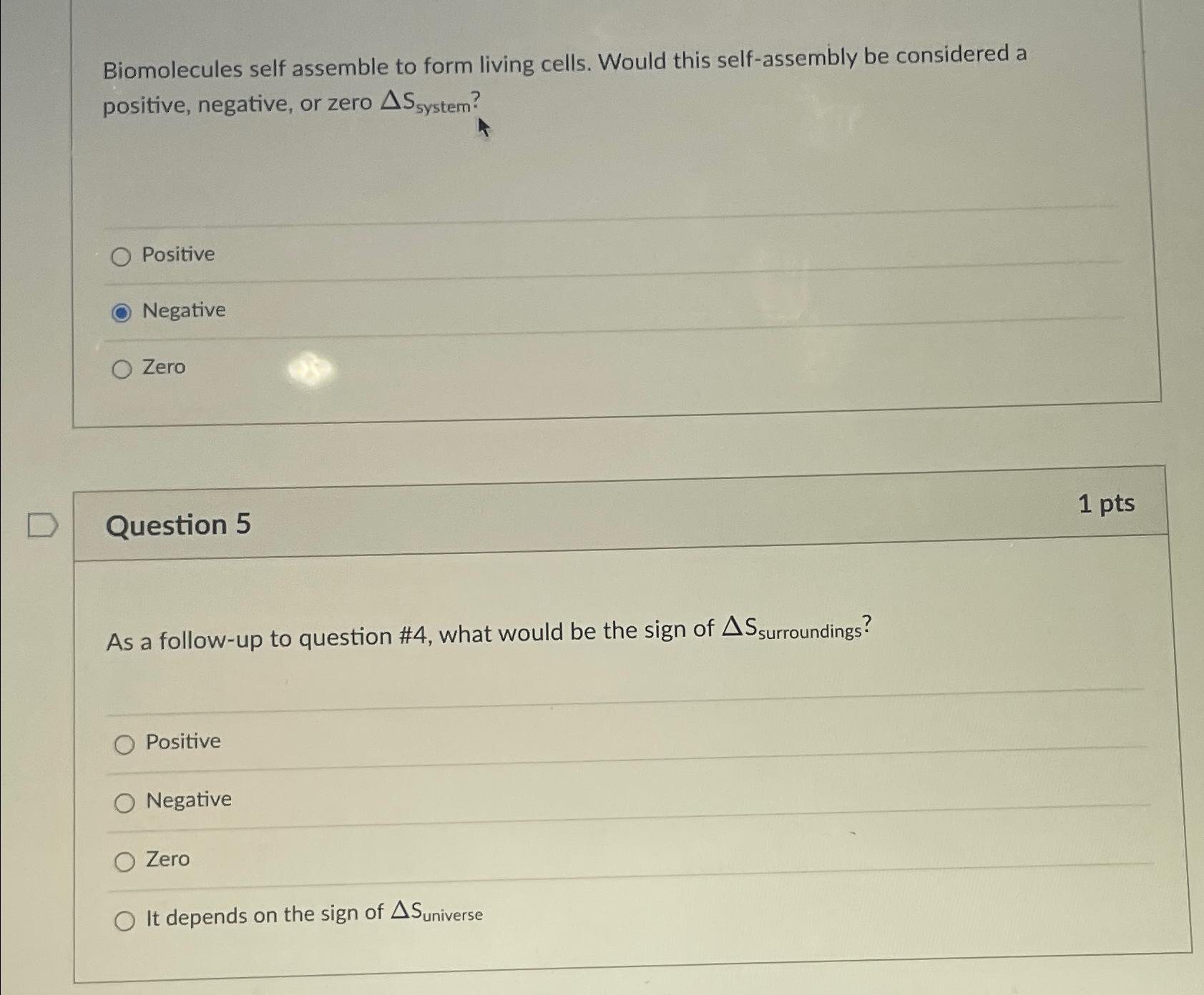 Solved Biomolecules self assemble to form living cells. | Chegg.com