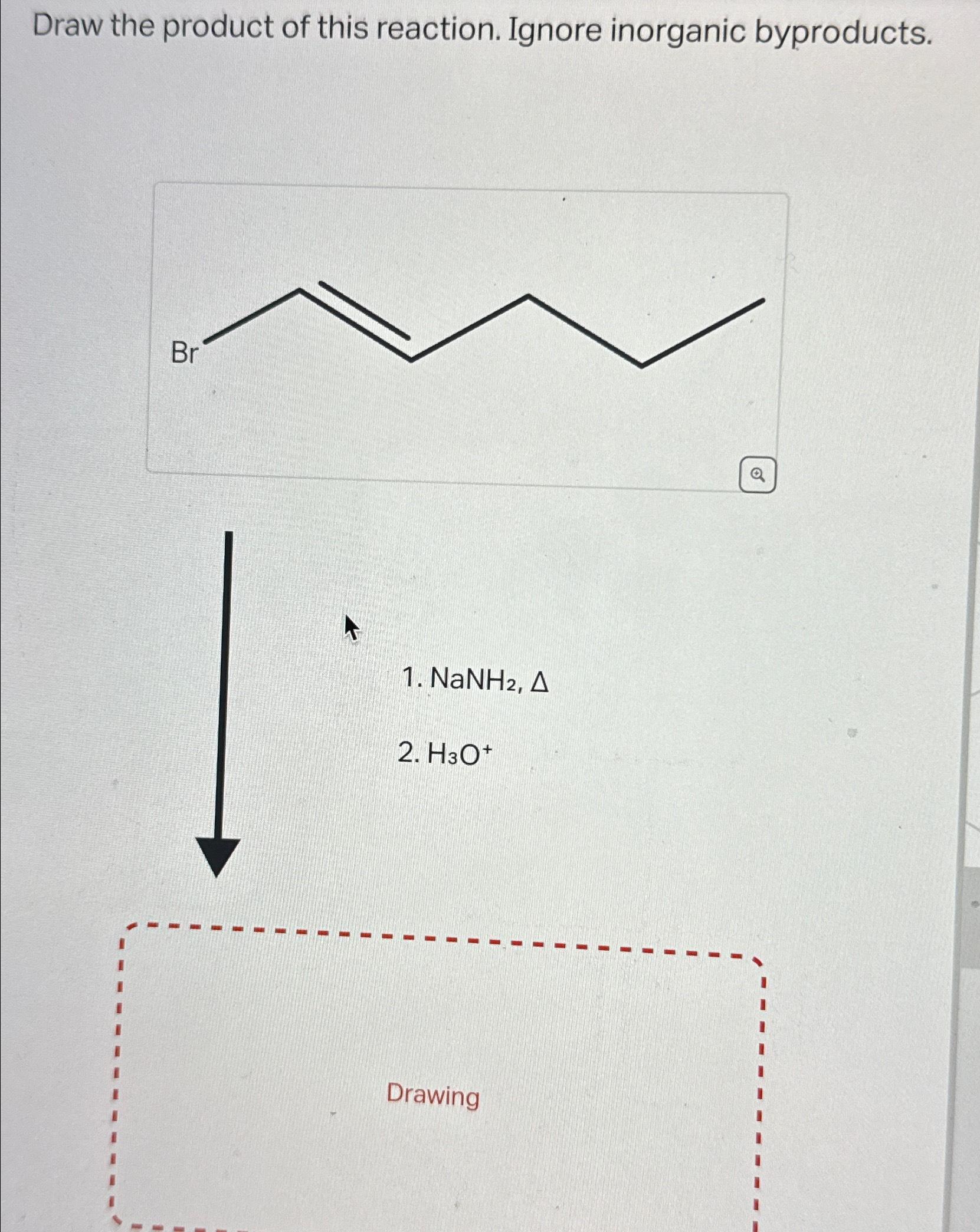 Solved Draw the product of this reaction. Ignore inorganic | Chegg.com