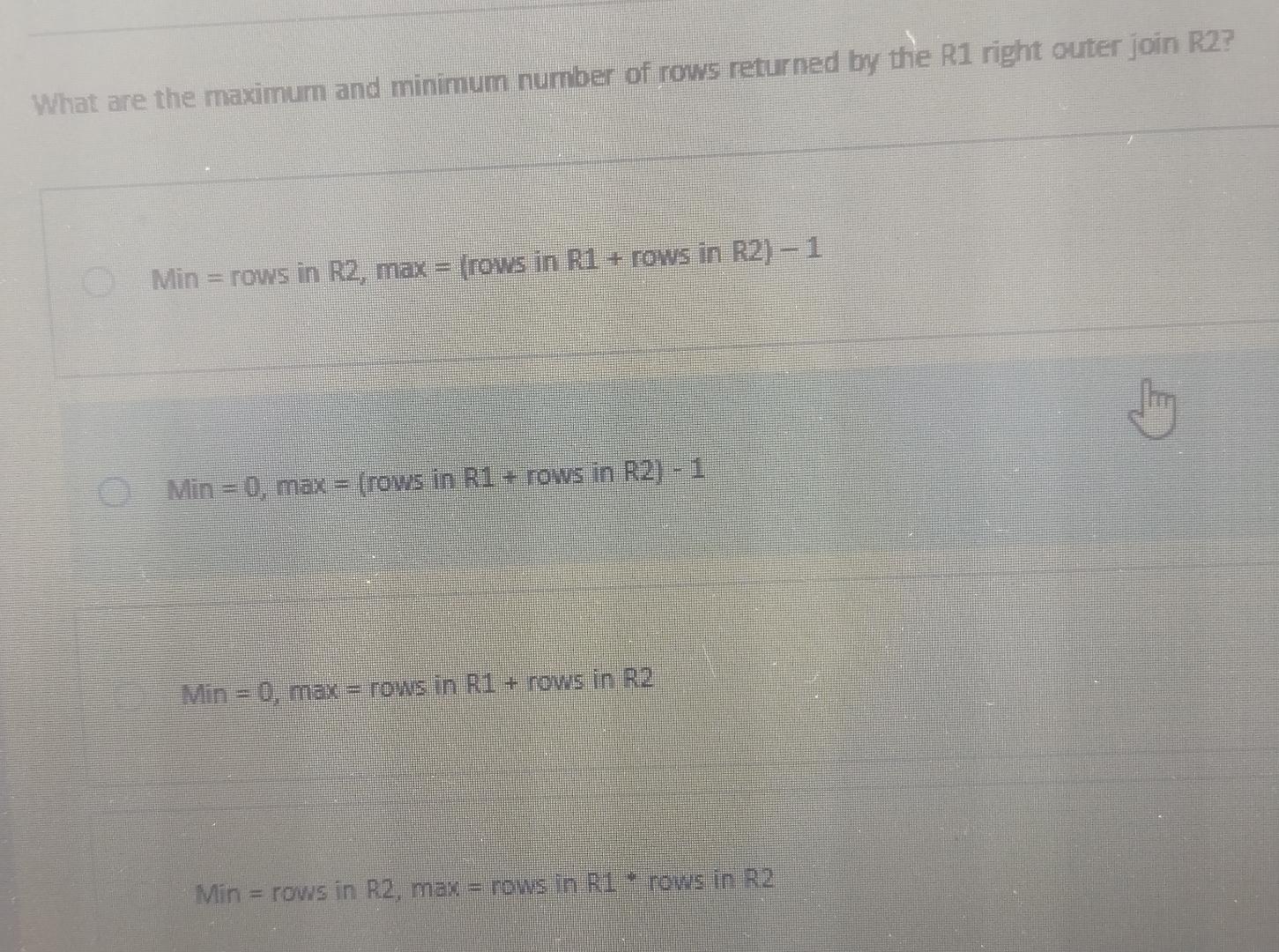 Solved What Are The Maximum And Minimum Number Of Rows