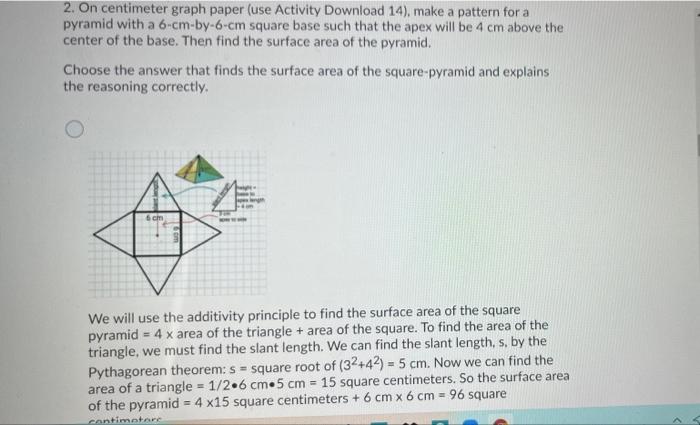 Solved 2. On centimeter graph paper (use Activity Download | Chegg.com