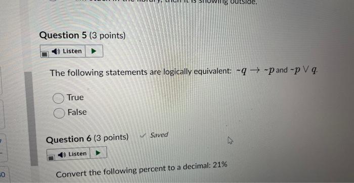 Solved The following statements are logically equivalent: | Chegg.com