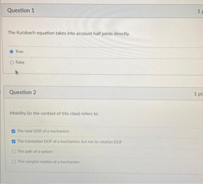 Solved The Kutzbach equation takes into account half joints | Chegg.com