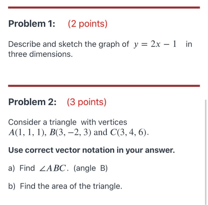 Solved Problem 1: (2 points) Describe and sketch the graph | Chegg.com