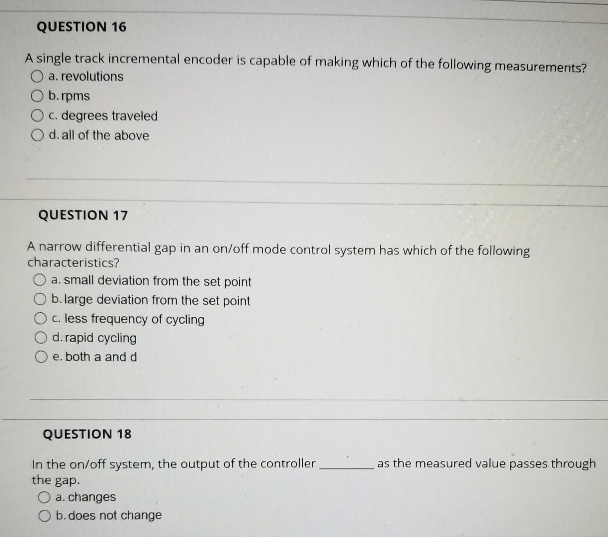 Solved A single track incremental encoder is capable of | Chegg.com