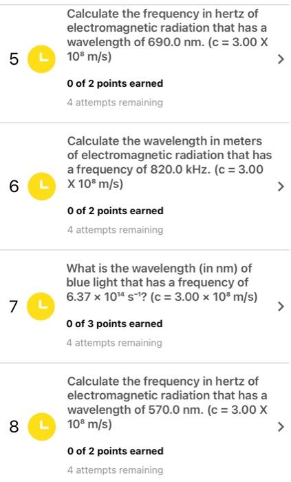 Solved Calculate the frequency in hertz of electromagnetic | Chegg.com