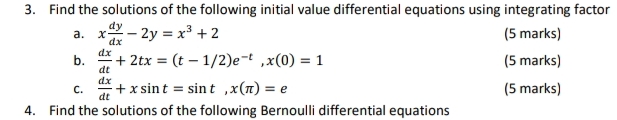Solved Find the solutions of the following initial value | Chegg.com