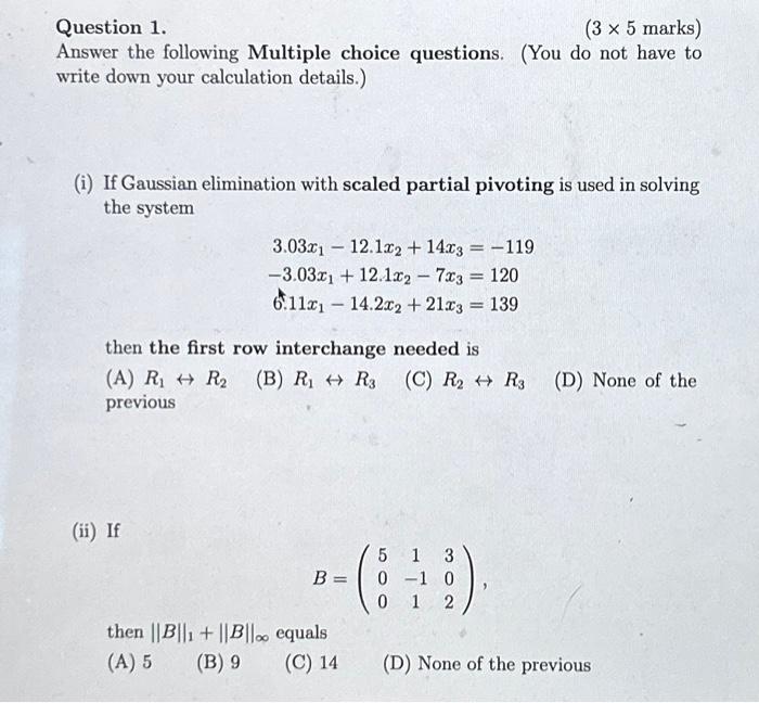 Solved Question 1. (3×5 marks ) Answer the following | Chegg.com