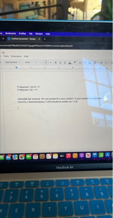 Solved Calculate tax revenue. Do ost inclube 5 in your | Chegg.com