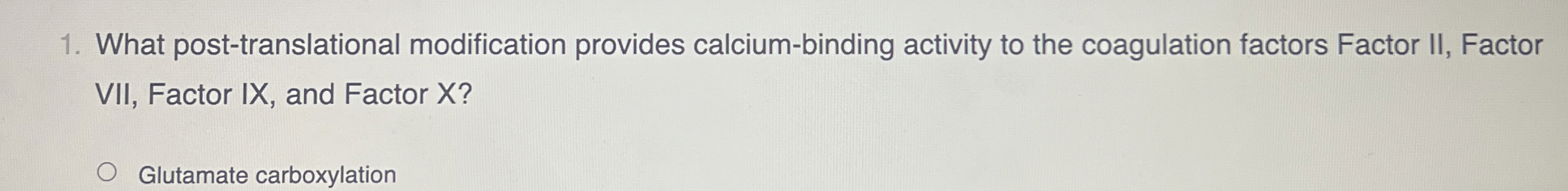 Solved What post-translational modification provides | Chegg.com