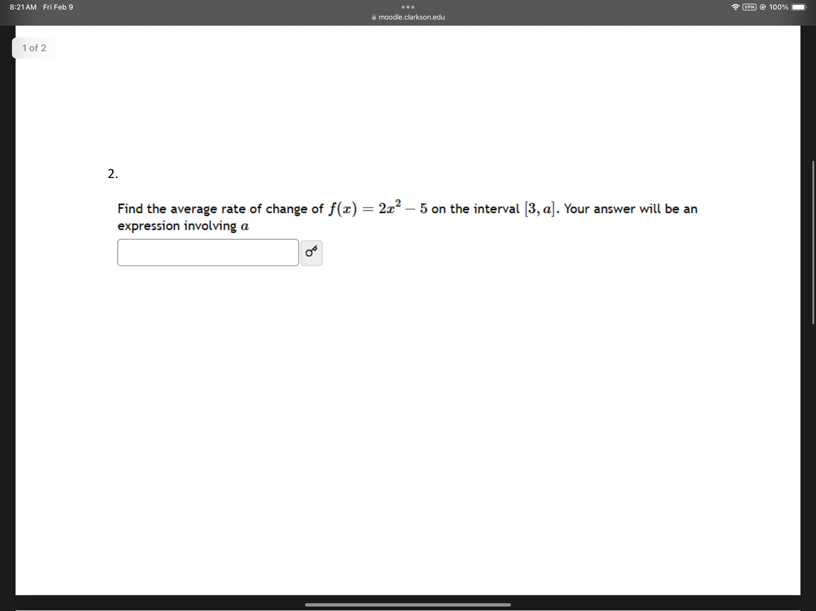 Solved 8:21 ﻿AM Fri Feb 9a moodle.clarkson.edu1 ﻿of 22.Find | Chegg.com