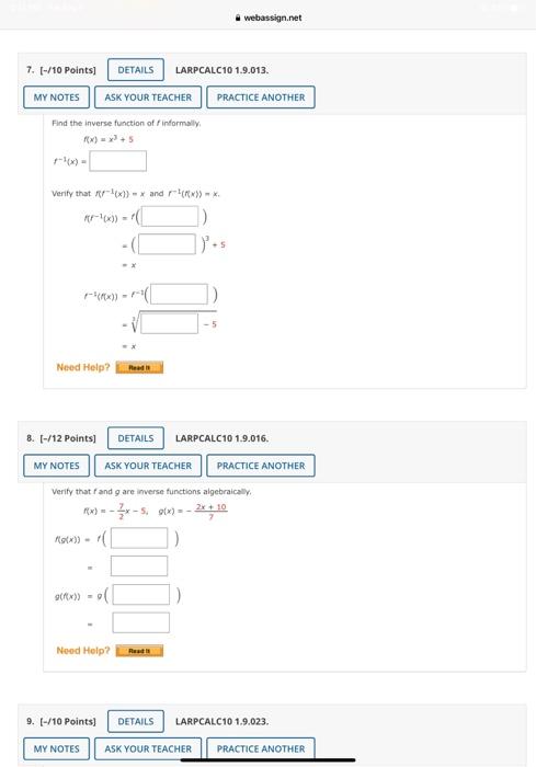 Solved webassign.net 7. (-/10 Points) DETAILS LARPCALC10 | Chegg.com