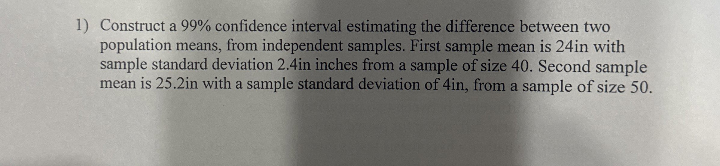 Solved Construct a 99% ﻿confidence interval estimating the | Chegg.com