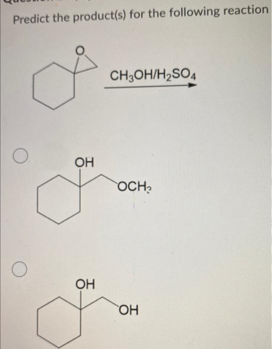 Solved Predict the product(s) for the following reaction | Chegg.com