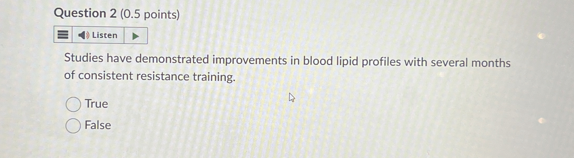 Solved Question 2 ( 0.5 ﻿points)Studies have demonstrated | Chegg.com