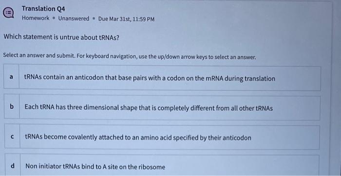 Solved Translation Q4 Homework - Unanswered - Due Mar 31st, | Chegg.com