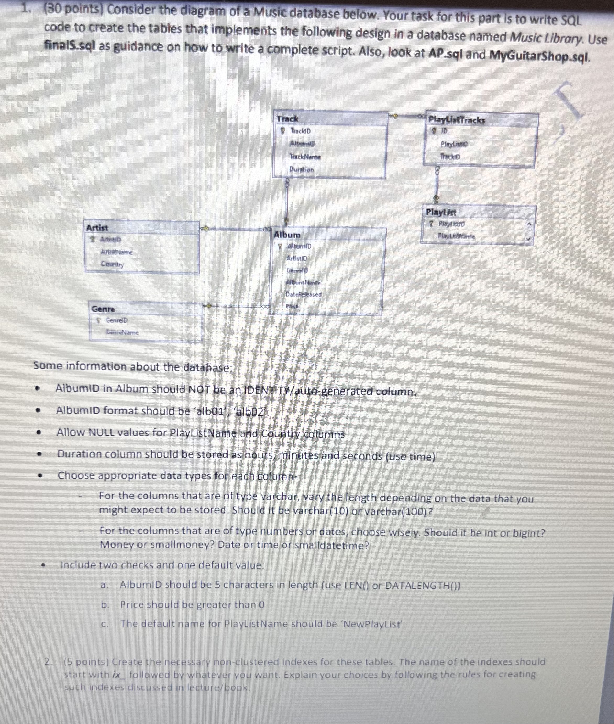 Solved (30 ﻿points) ﻿Consider the diagram of a Music | Chegg.com